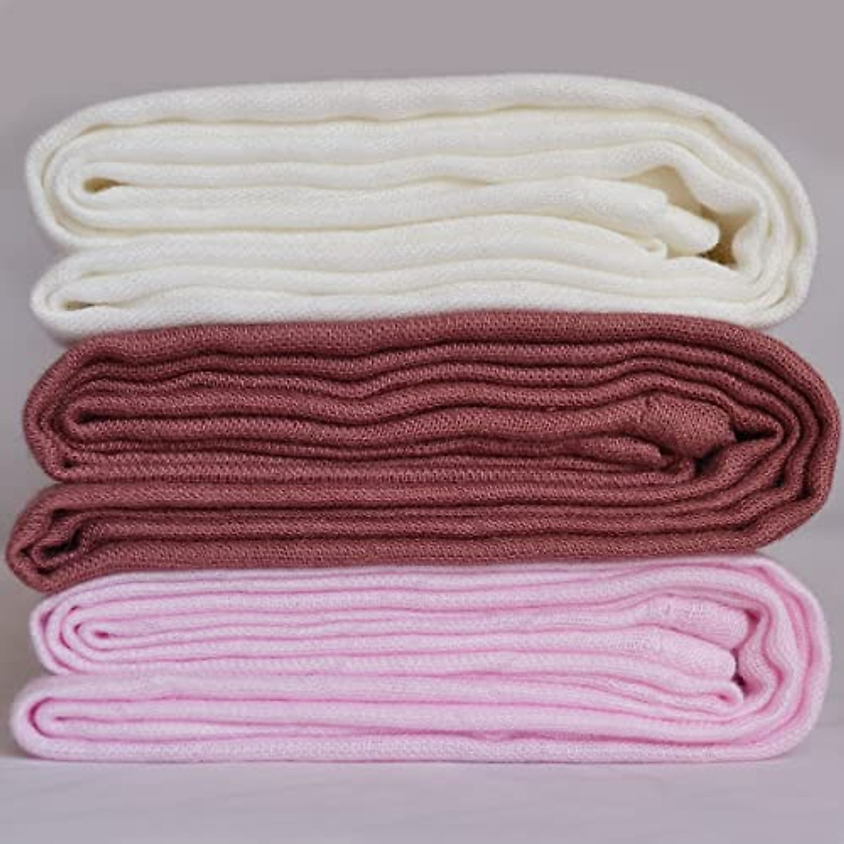 Purrycub Muslin Swaddle Blankets – Silky Soft Swaddling Blanket for Girls, Lightweight & Breathable Swaddles for Newborns, Stretchy Bamboo & Cotton Receiving Wraps, Baby Girl Newborn Essentials
