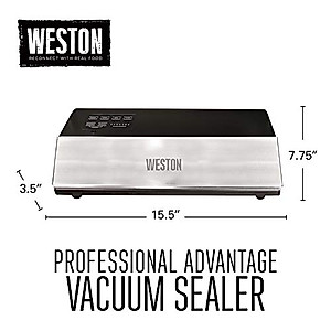 Weston 65-0501-W Professional Advantage Vacuum Sealer, 11", Stainless Steel and Black