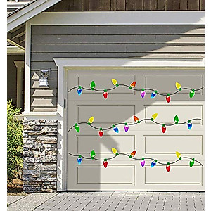 72 Pieces Christmas Car Refrigerator Decorations - 24 Reflective Bulb Light Shaped Magnets 48 Magnetic Wires Ornaments Set Xmas Holiday Cute Decor