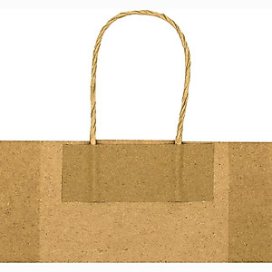 bagmad 100 Pack 5.25x3.25x8 inch Small Blue Kraft Paper Bags with Handles Bulk, Gift Bags, Craft Grocery Shopping Retail Party Favors Wedding Bags Sacks (Blue, 100pcs)