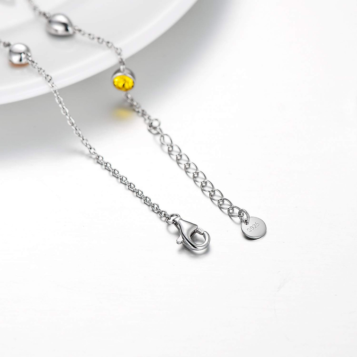 AOBOCO Sterling Silver Dragonfly Bracelet Embellished with Crystals from Austria, Adorable Insects in The Garden Series, Anniversary Birthday Multicolor Dragonfly Jewelry Gifts for Women-1