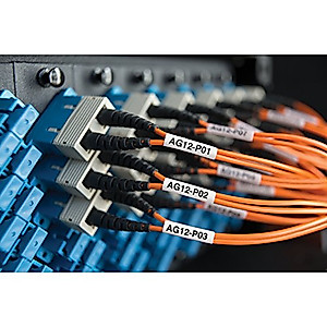 DYMO Laminated Wire Cable Wrap for DYMO XTL Label Makers, Black on White, 2", 1 Roll (1868711)