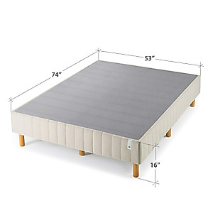 ZINUS GOOD DESIGN Award Winner Justina Metal Mattress Foundation, 16 Inch Platform Bed, No Box Spring Needed, Full, Beige