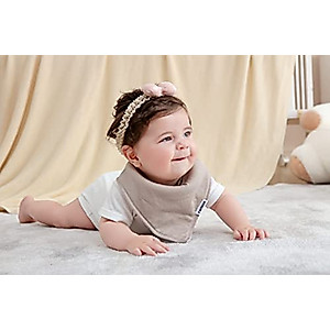 TWINOR 10 Pack Baby Bibs Plain Baby Bandana Drool Bibs for Drooling and Teething, Super Absorbent&Soft Bibs for Baby Boys and Girls