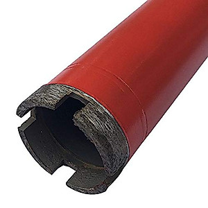 2" Wet Drill Core Bits for Concrete and Hard Masonry, 10mm Segment Height, 14" Drilling Depth, 1-1/4"-7 Arbor, Wet Only