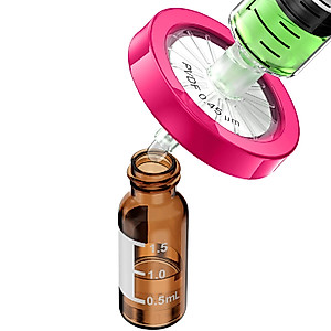 Syringe Filters PVDF(Polyvinylidene fluride) Hydrophobic 25 mm 0.45 um Non Sterile 50/pk by Ks-Tek