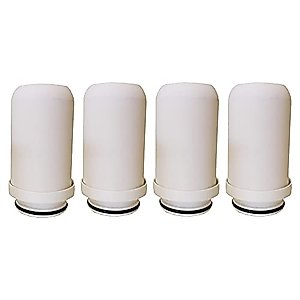 Water Stream by Little Luxury, Replacement Ceramic and Carbon Water Filters For The Luxury Home Tap Water Filter, Faucet Filtration System, Reduces Lead, Chlorine and More, 4-Pack