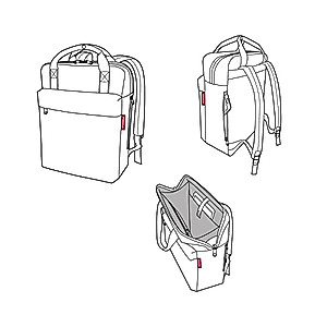 reisenthel Allday Backpack M, 15.6 Inch Laptop Travel Bag, Secure Zippers, Two-Way Carry Handles, Dots