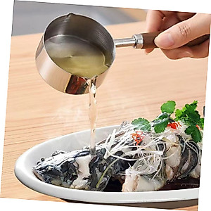 STOBAZA Small Pot with Oil Japanese Tools Bath Milk Espresso Measuring Cup Sauce Pans for Cooking Noodle Pot Oil Pot Mini Pot Non Stick Pot Oil Pots for Cooking Cheese Household Wooden