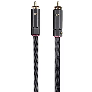 Monoprice Onix Series Digital Coaxial Audio/Video RCA Subwoofer CL2 Rated Cable, RG-6/U 75-ohm 12ft Black