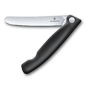 Victorinox Swiss Classic Foldable Paring Knife, Straight Edge Black 4.3 in