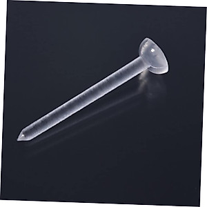 ABOOFAN 100 Pcs Plastic Post Earrings Earring Posts and Backs Clear earings Clear Stud Earrings Fashion Earrings Stud earings Head findings Earring pins Earrings Blank Stud Jewelry