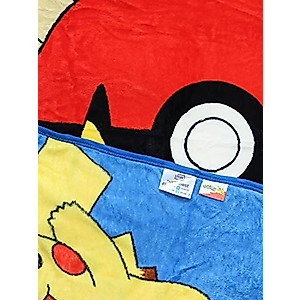 Pokemon Friends Evolve Pikachu Charmander Bulbasaur Squirtle Micro Raschel Throw Blanket 48" x 60" Multicolored / One Size
