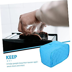 RUNROTOO Bread Machine Dust Cover Home Appliances Air Fryer Toaster Oven Toaster Bread Machine Supplies Air Fryer Cover Polyester Toaster Cover Toaster Appliance Cover Home Supply Coat Blue