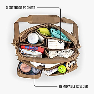 Tactical Baby Gear Deuce 3.0 Tactical Diaper Bag with Changing Mat (Black)