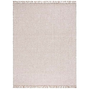 Safavieh Natural Fiber Collection 8' x 10' Ivory/Natural NF826A Handmade Woven Farmhouse Fringe Jute Area Rug