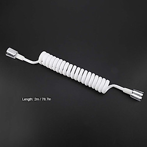 Flexible Shower Hose, Shower Hose, ABS Flexible Telescopic Shower Hose for Water Plumbing Toilet Bidet Sprayer Gun Bathroom (White)