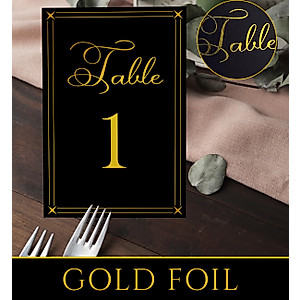 Table Numbers, Black and Gold Wedding Table Numbers, Table Numbers for Wedding Reception, Table Number, Table Numbers 1-20, Table Number, Table Number Holders, 1-30 number, Head Table sign