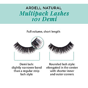 Ardell Natural Multipack Lashes #101 Black, 4 Pairs x 1 Pack