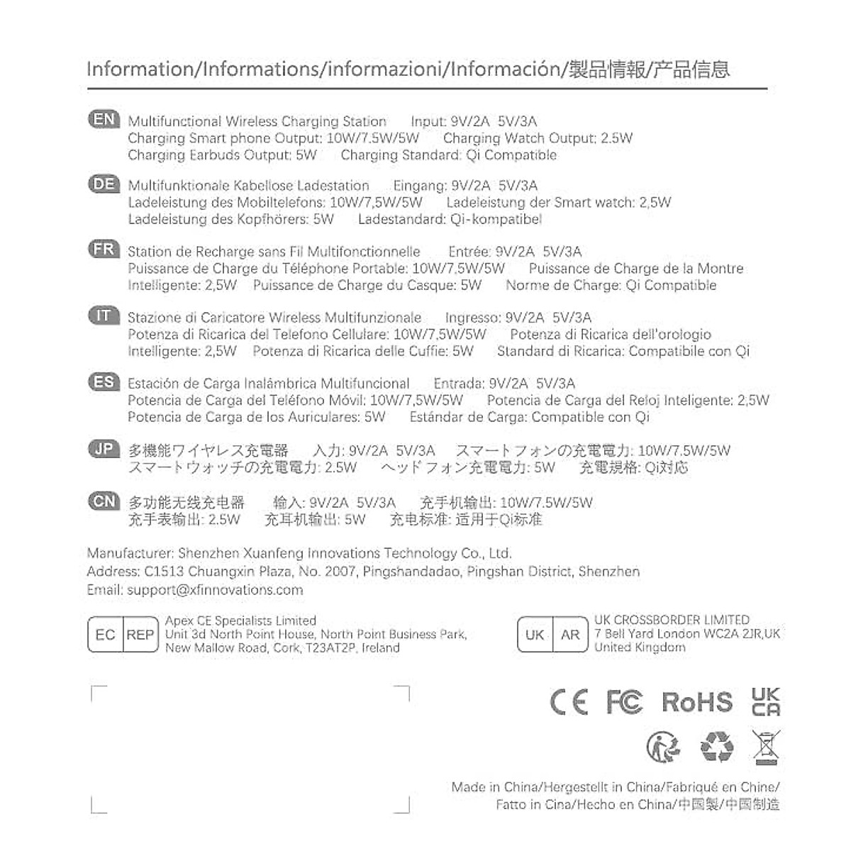 Wireless Charger for Samsung, 3 in 1 Wireless Charging Station for Samsung Galaxy S23 Ultra/S22/S21/S20/Note 20/Z Flip 4/Z Fold 4, Samsung Watch Charger for Galaxy Watch 5 Pro/4/3, Galaxy Buds 2/Pro/+