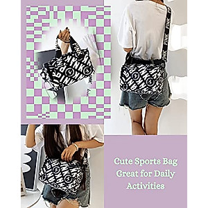 Aesthetic Mini Crossbody Bag, Cute Duffle Bag with Handle, Travel Tote for Short Trips