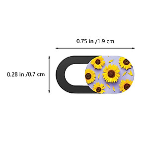 SOLUSTRE 9 pcs Camera Cover Smartphone Lens Cover Webcam Cover Privacy Cover Webcam Lens Cover Tablet Camera lid Webcam lid Webcam Slider tableta con pantalla tabletd Sunflower Computer abs