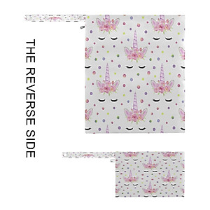 xigua Pink Unicorn Waterproof Wet Bag for Cloth Diaper Washable Reusable Wet Dry Bags with 2 Zippered Pockets for Travel, Beach, Pool, Stroller, Dirty Clothes, Wet Swimsuits (2PACK)