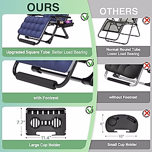 Suteck Patio Reclining Chair, Portable, Foldable, Durable, Adjustable, Comfortable, Blue