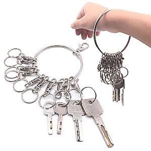 GSHLLO Metal Key Ring Organizer Multiple Keychain Holder Janitor Key Ring Portable Key Holder Chains for Key Management B