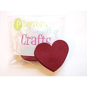 Playfully Ever After 3 Inch 28pc Felt Hearts (Cardinal Red)
