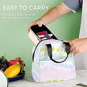 American Flag Bald Eagle Bento Box for Adult Lunch Box Containers with 2 Compartments Large Capacity for Camping Work Office