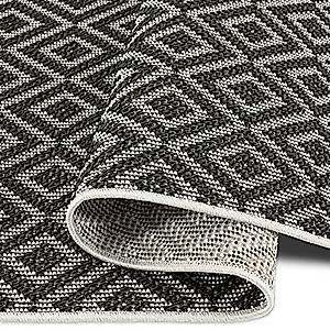 Home Dynamix Tripoli Lydia Indoor/Outdoor Area Rug, Modern Dark Gray, 7'10"x10'2" Rectangle