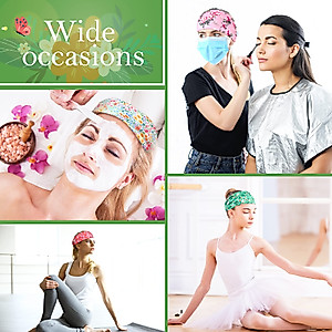 Jexine 20 Pcs Nurse Headbands with Button for Women Nursing Headbands for Nurses Doctors Nursing Accessories Mask Headbands Non Slip Hair Bands for Ear Protection Men Girls Workout Yoga(Floral)