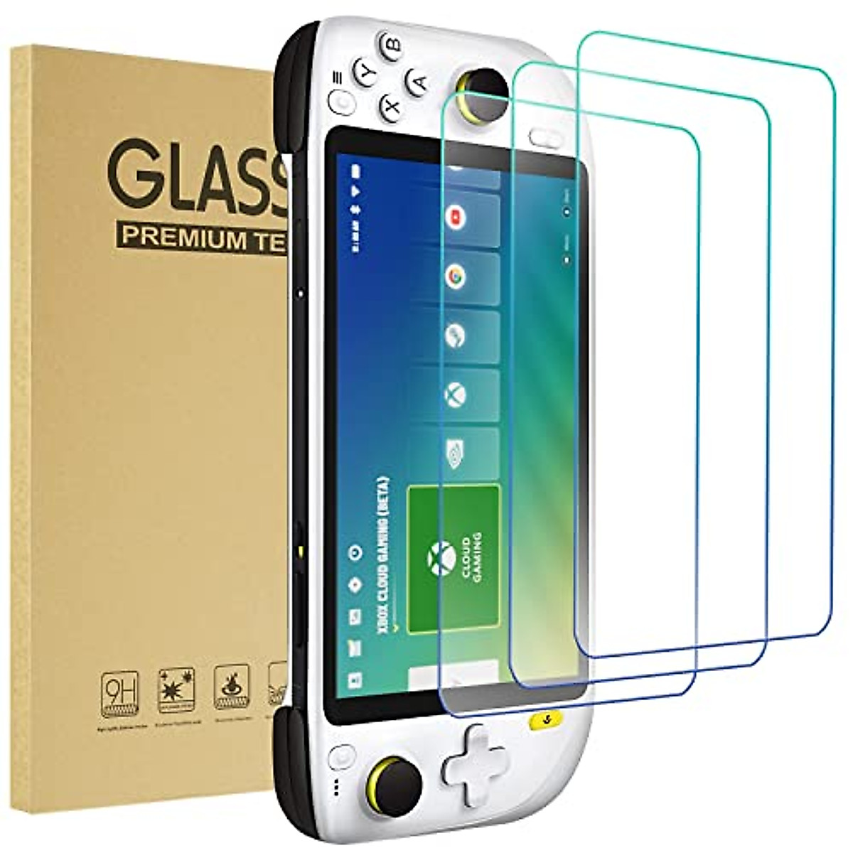 ProCase 3 Pack Upgraded Screen Protectors for Logitech G Cloud Gaming Handheld, HD Clear Tempered Glass Film Guard, Anti-Scratch Rounded Edge Screen Protector for 7-inch Logitech G Cloud 2022