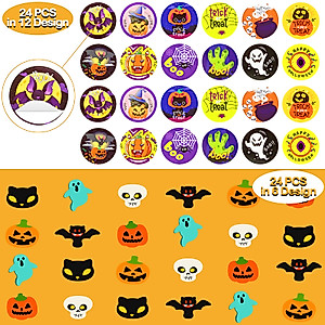 SURCVIO 168pcs Halloween Party Favors Stationery Set for Kids, Halloween Goody Bag Fillers Including Pencil, Eraser, Ruler, Notepad, Stamper, Sticker, Halloween Stationery Kit for Kids Trick or Treat