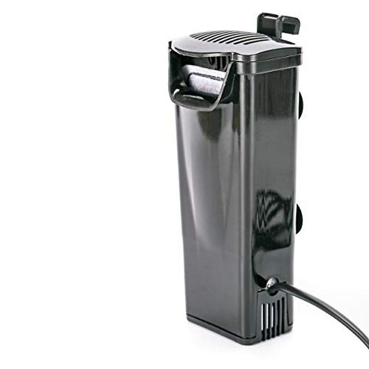 EmmaWu Turtle Filter Small Tank Filter Low Water Level Aquarium Filter Submersible Turtle Reptiles Amphibian Fish Shrimp Frog Crab Tank Filter (200L/H) (Black)