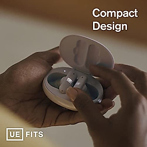 Ultimate Ears FITS True Wireless Bluetooth Custom Fit Earbuds, All Day Comfort, Built-in-Mic, Premium Audio, Passive Noise Cancelling Earphones, 20 Hour Playtime, Sweat Resistant - Dark Blue