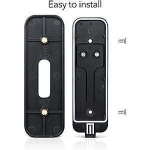 Wasserstein No-Drill Mount Compatible with Blink Video Doorbell - Wall Mount/Mounting Bracket for Blink Security Wireless System (Black)