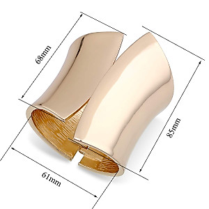 HANTON Bangle Bracelet for Women Statement Cuff Bangle Chunky Bracelet for Women Fashion Gold Plated Large Size Bangle Fahsion Jewelry