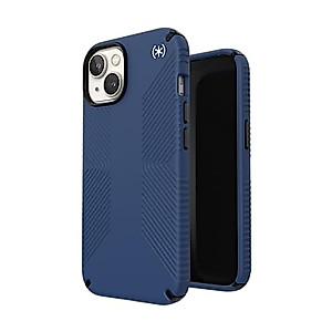 Speck iPhone 14 & iPhone 13 Case - Drop Protection, Scratch Resistant, Dual Layer Slim Phone Case for 6.1 Inch iPhones 14 - Built for MagSafe - Presidio2 Grip - Coastal Blue/Black/White