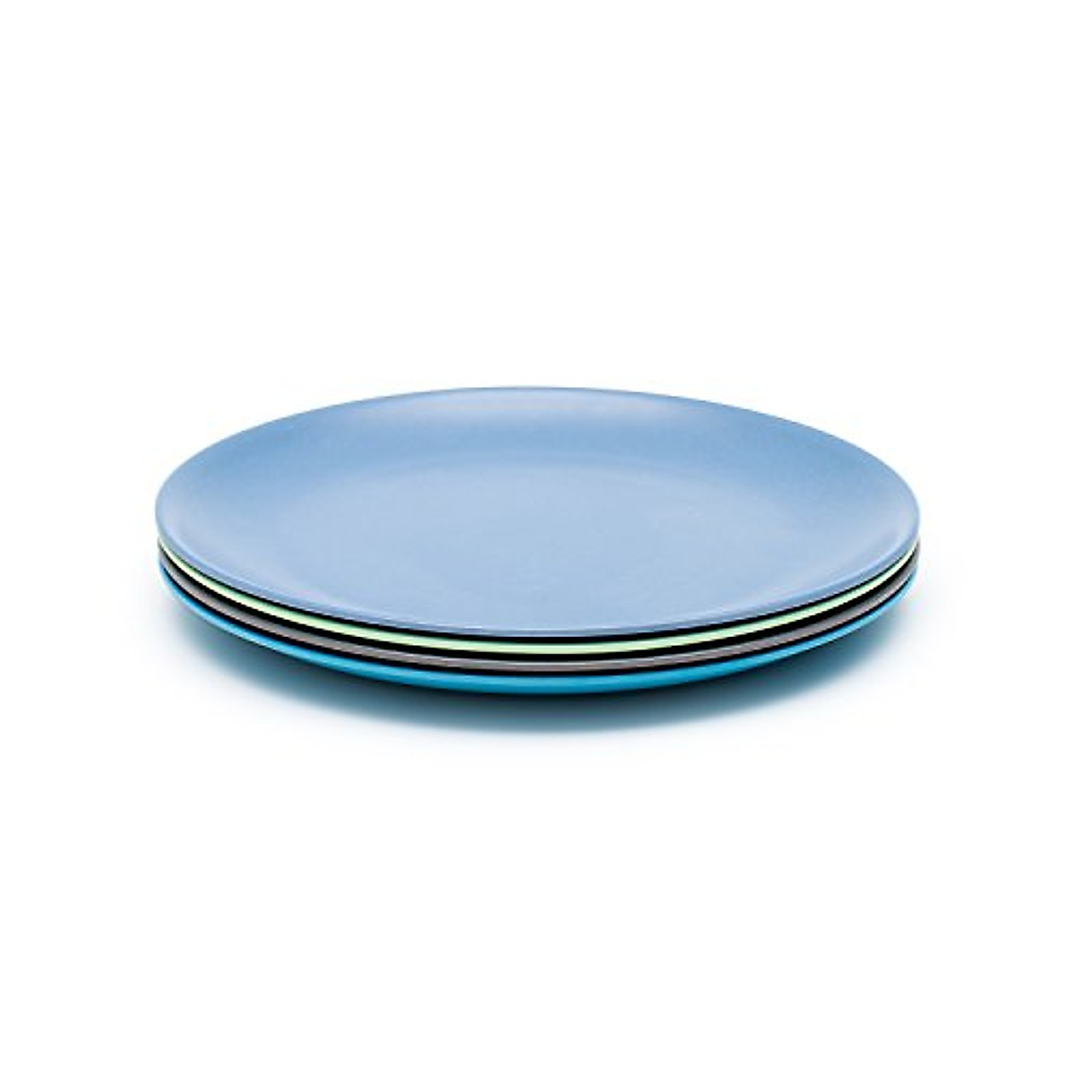 Bobo&Boo Bamboo Kids Plates(7.8inch), Set of 4 Eco Friendly Toddler Plates :: Non Toxic Children’s Dinnerware for Babies & Big Kids :: Mix and Match :: Great Gift for Baby Showers & Birthdays, Coastal