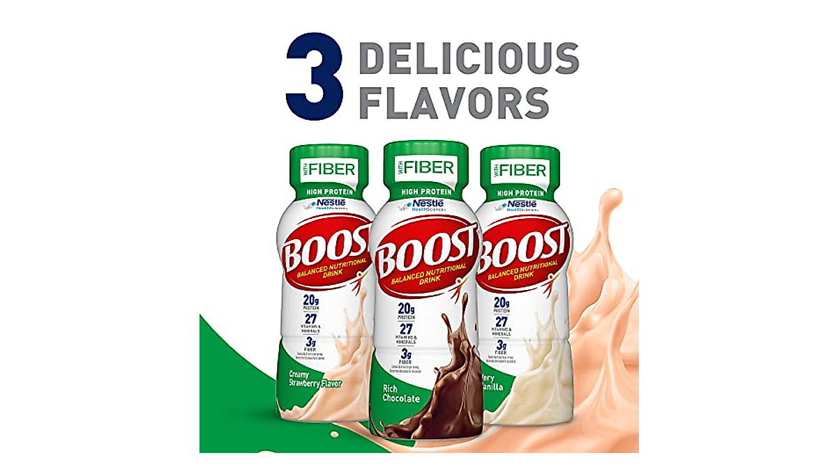 BOOST High Protein + Fiber Drink: Muscle & Digestion Support