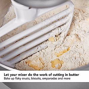 KitchenAid Pastry Tilt Head Stand Mixer Beater Attachment, Silver & KSMTHPS Mixer Pouring Shield