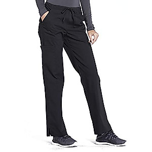 Scrubs for Women Workwear Professionals Stretch Drawstring Pant, Soft Stretch WW160, M, Black