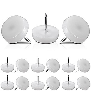 100Pcs Furniture Sliders for Hardwood Floors - Chair Leg Floor Protectors Nail Furniture Slider Nylon Sliders for Moving Furniture Table Feet Glides - 18mm Furniture Pads for Chair Leg Protectors