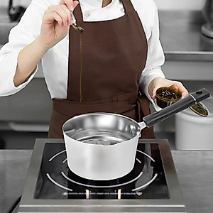 KSJONE 1.2-Quart Professional Grade Saucepan with Stay Cool Handles, Kitchen Cooking Pans, Dishwasher Oven Safe & Compatible with All Stovetops Multipurpose for Home Restaurant, Silver