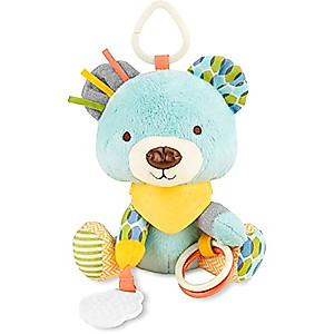 Skip Hop Bandana Buddies Baby Activity and Teething Toy with Multi-Sensory Rattle and Textures, Bear