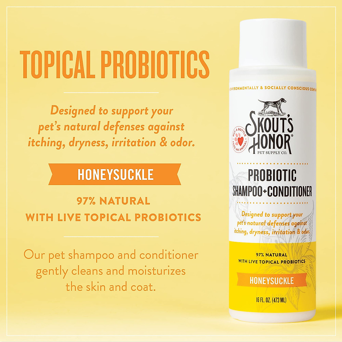 SKOUT'S HONOR Itchy Dog Kit (Honeysuckle) - Calms, Soothes and Hydrates Itchy, Irritated Skin