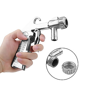 Sand Blaster Gun Kit, Air Siphon Sandblasting Sandblaster Feed Blast Gun Kit for Sandblast Blast Cabinet with Ceramic Nozzles