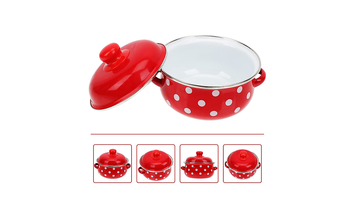 Hemoton Stew Pot Kitchen Stockpot Enamel Cooking Pot Thickened Stock ...